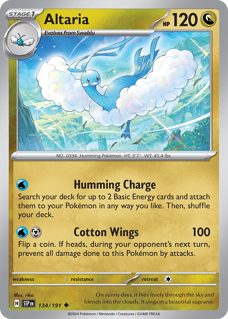 Altaria 134/191 - Uncommon Card | Surging Sparks (sv8-134)