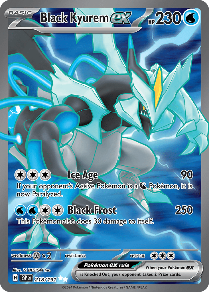 Black Kyurem ex 218/191 - Ultra Rare Card | Surging Sparks (sv8-218)
