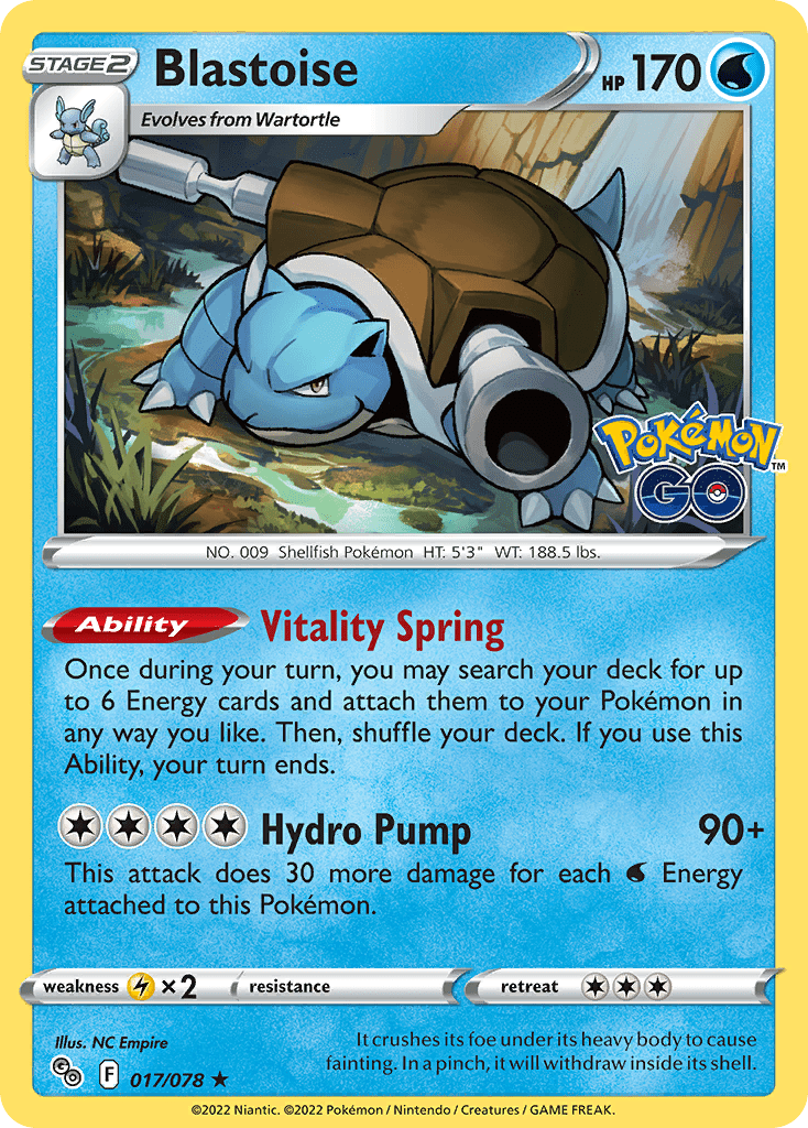 Blastoise #17 - Pokémon GO | Price Guide & Historical Value (Ungraded ...