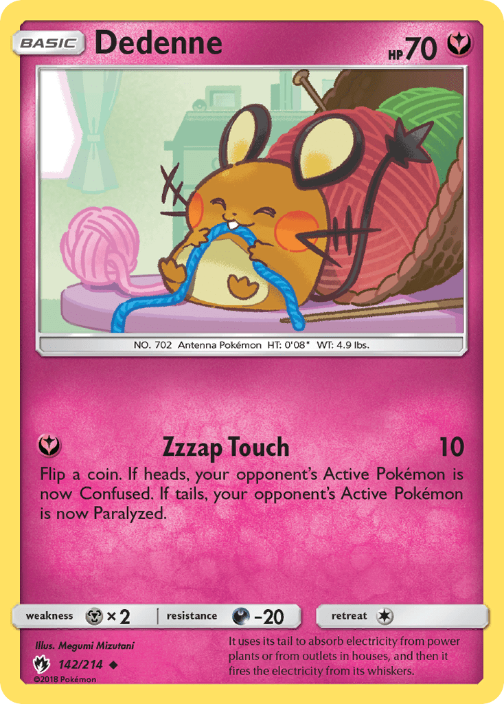 Dedenne 142/214 - Uncommon Card | Lost Thunder (sm8-142)
