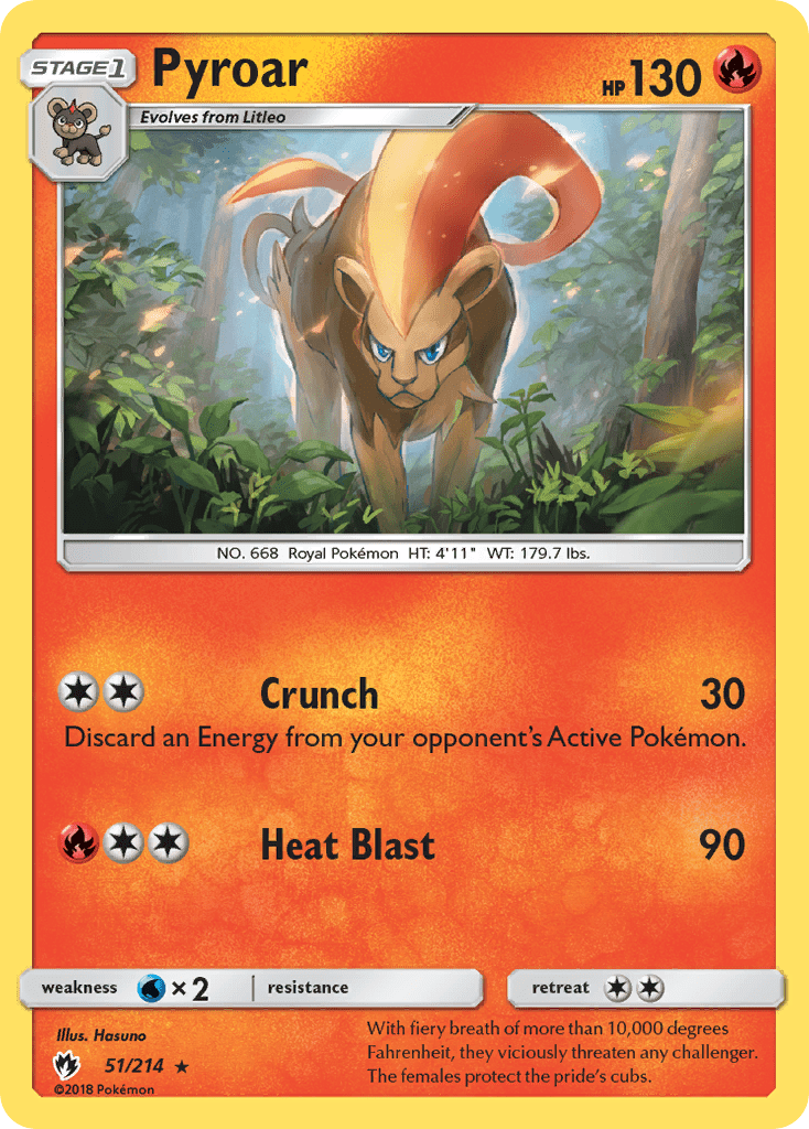 Pyroar #51 - Lost Thunder | Price Guide & Historical Value (Ungraded ...