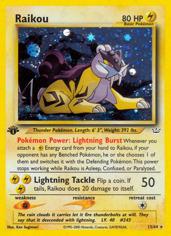 Raikou #13 - Neo Revelation | Price Guide & Historical Value (Ungraded ...