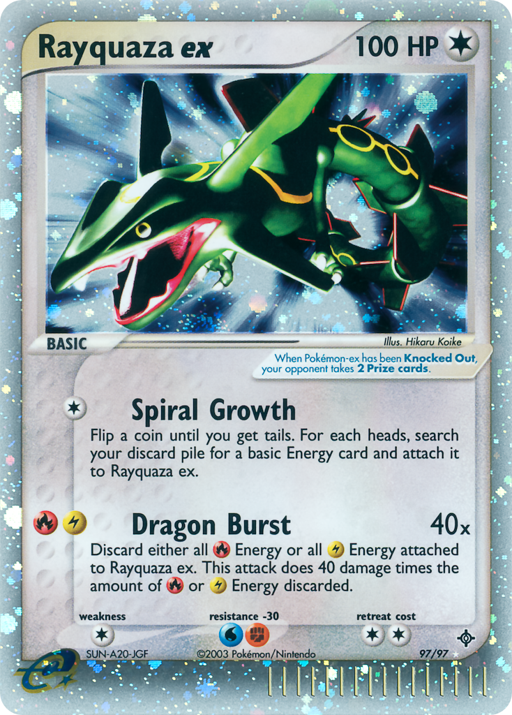 Rayquaza ex #97 - Dragon | Price Guide & Historical Value (Ungraded ...