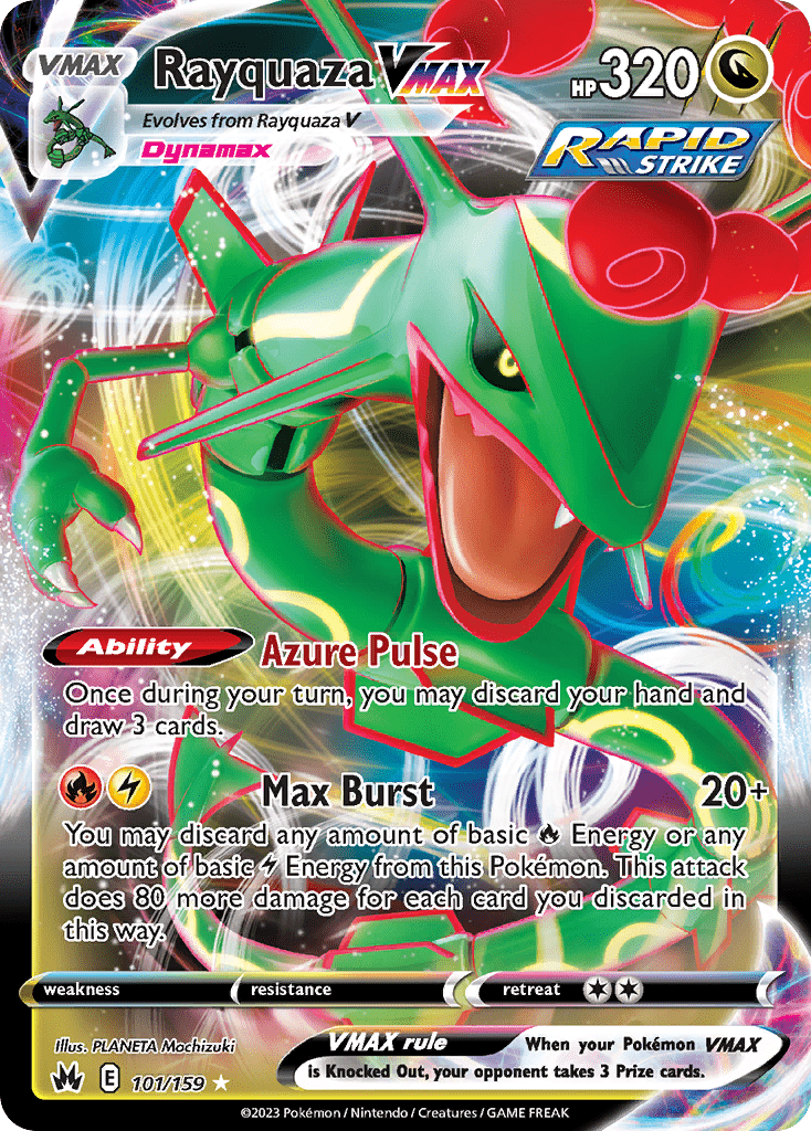 Rayquaza VMAX #101 - Crown Zenith | Price Guide & Historical Value ...