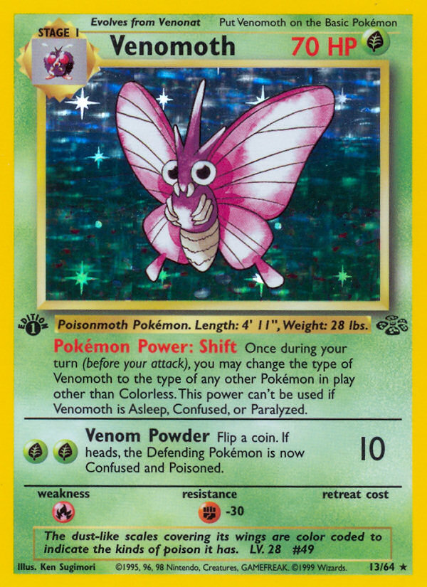 Venomoth #13 - Jungle | Price Guide & Historical Value (Ungraded, PSA10 ...