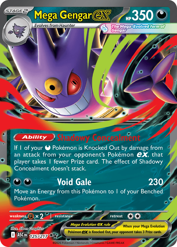 Mega Gengar Ex 125 Ascended Heroes Price Guide Historical Value