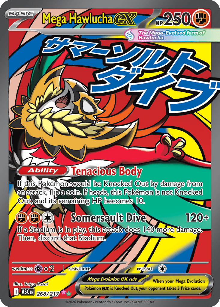Mega Hawlucha ex #268 - Ascended Heroes | Price Guide & Historical ...