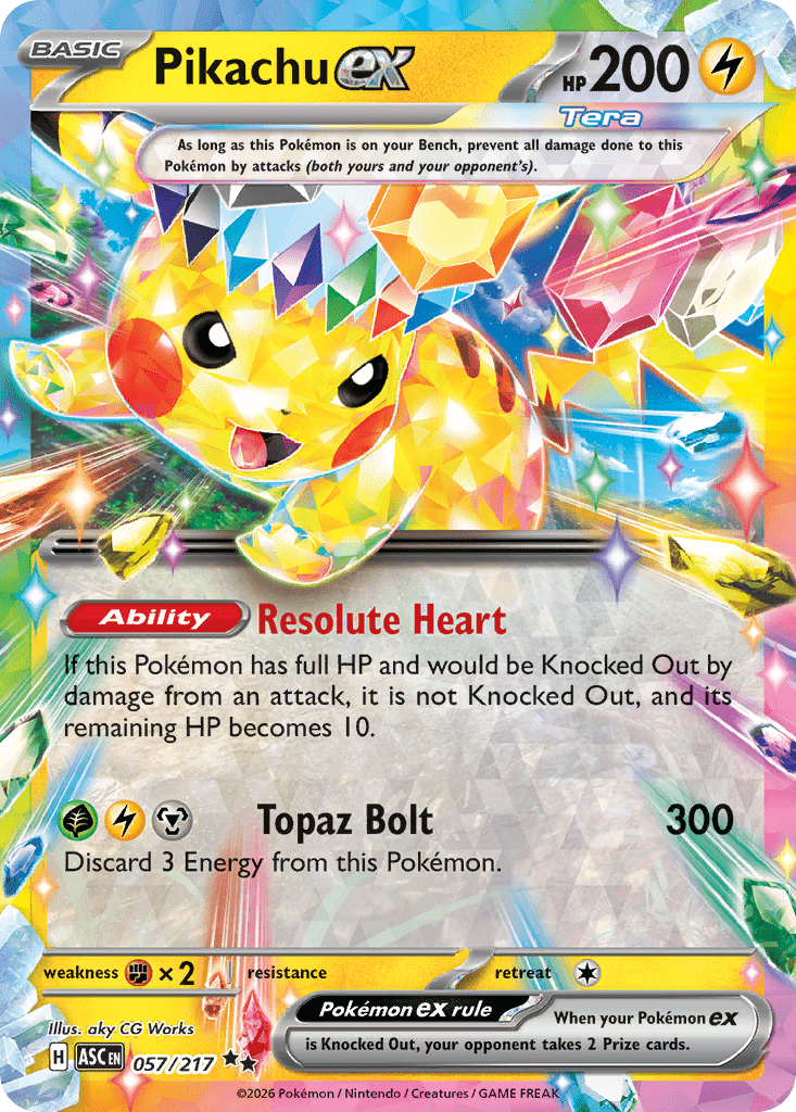 Pikachu ex #57 - Ascended Heroes | Price Guide & Historical Value ...