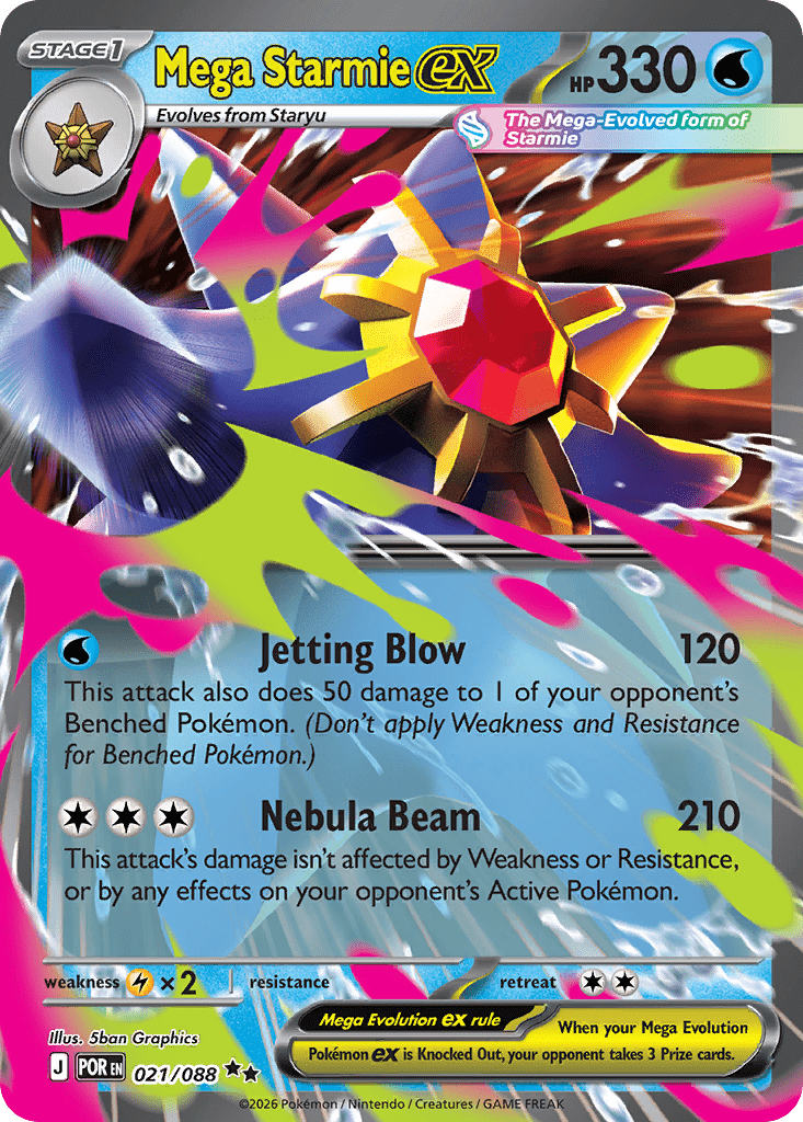Mega Starmie ex #21 - Perfect Order | Price Guide & Historical Value ...